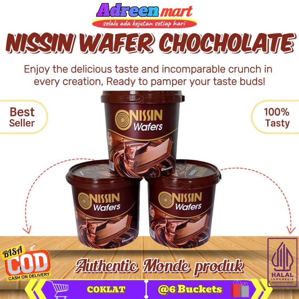 Jual Nissin Wafers Chocolate coklat ember | Shopee Indonesia