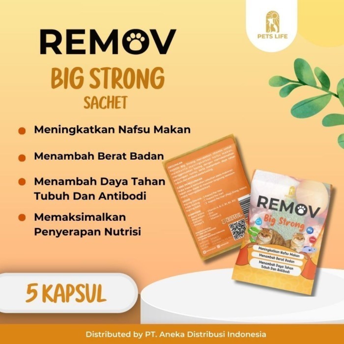 Jual Remov Vitamin Big Strong Sachet - Vitamin Kucing | Shopee Indonesia
