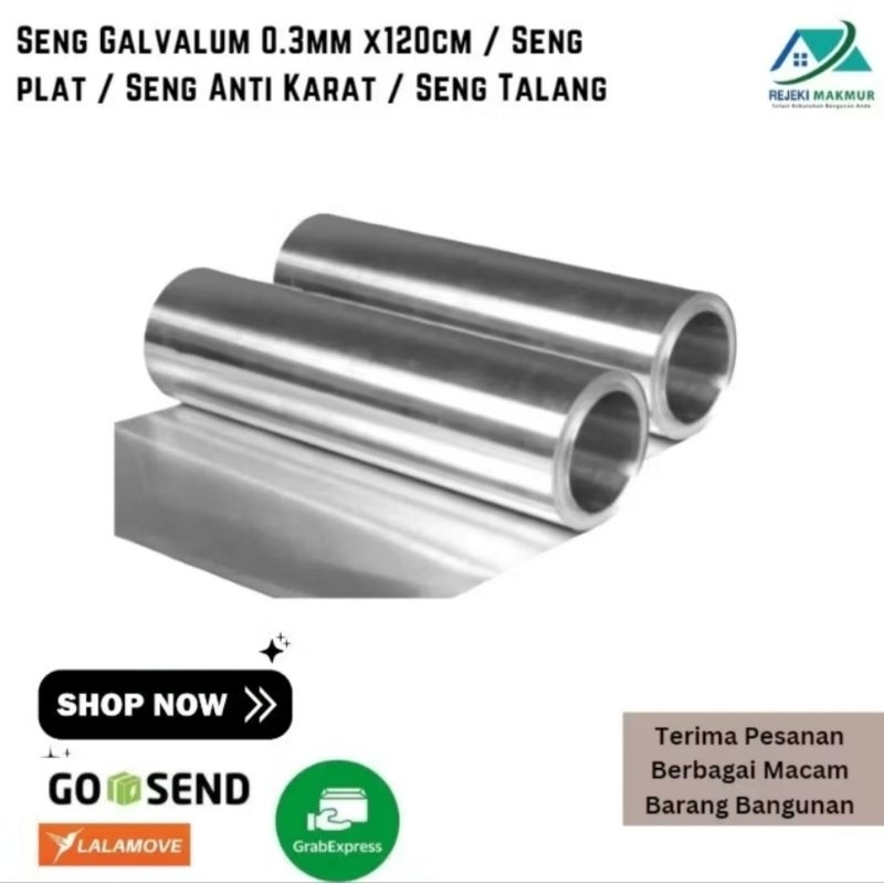 Jual Seng Galvalum 0.3mm x 120cm ( Uk Panjang sesuai sisa Rol) / Seng ...