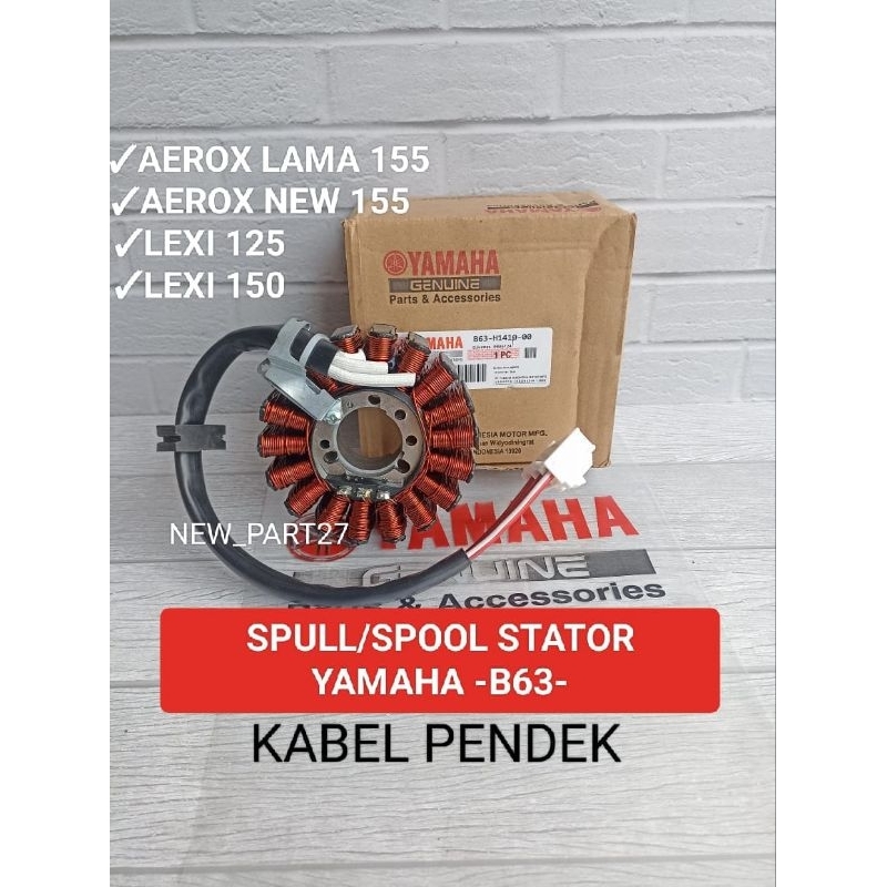 Jual Spul stater (B63) spool stator Yamaha aerox lama 155/Aerox new 155/Lexi 125/Lexi 150 ...