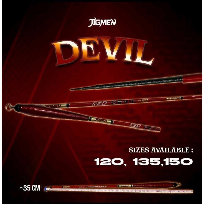 Jual Pole Carbon Jigmen Red Devil 120 - Tegek Jigmen Red Devil | Shopee ...