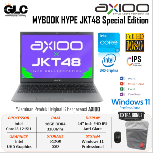 Jual AXIOO Mybook HYPE JKT48 SE Intel i3 1215U 16GB DDR4 512GB SSD 14 FHD IPS Windows 11 ...
