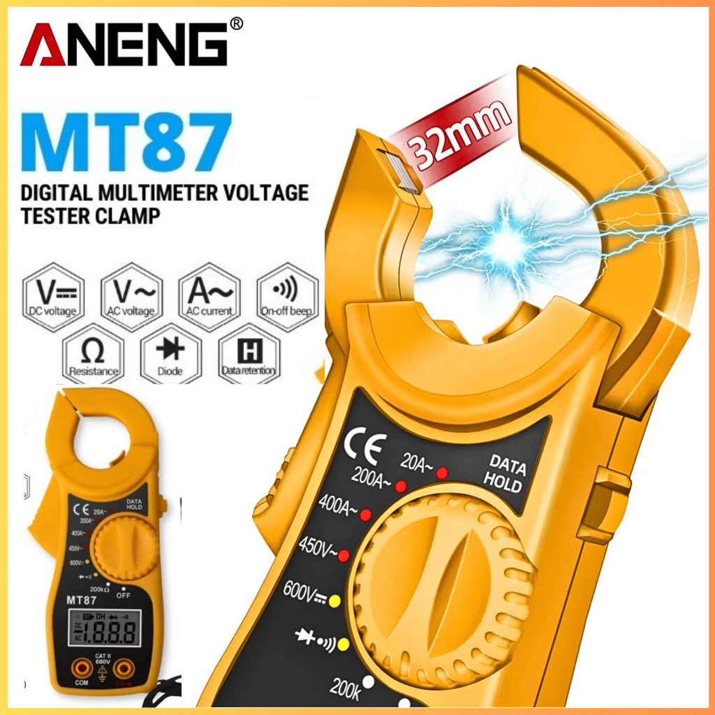 Jual ANENG MT87 Multimeter Digital Otomatis Clamp Meter Tang Ampere ...