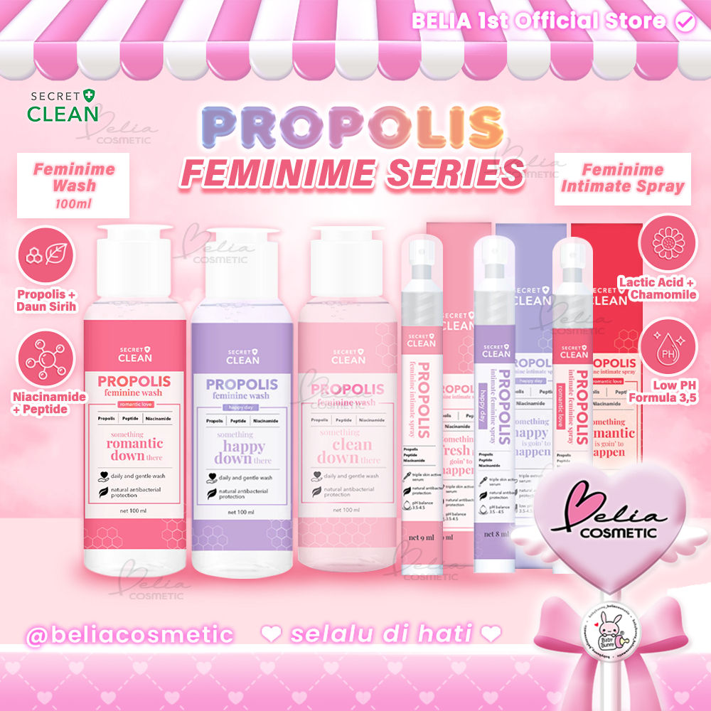 Jual BELIA SECRET CLEAN Propolis Feminine Series | Feminime Wash 100ml ...