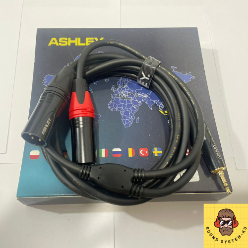 Jual KABEL ASHLEY USA 303 ORIGINAL / 2 XLR MALE TO 1 AUX TRS 3,5MM ...