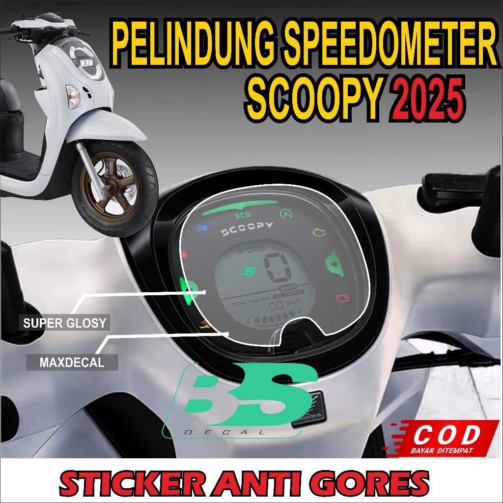 Jual STICKER PELINDUNG ANTI GORES SPEEDOMETER SCOOPY NEW 2025 / STICKER ...