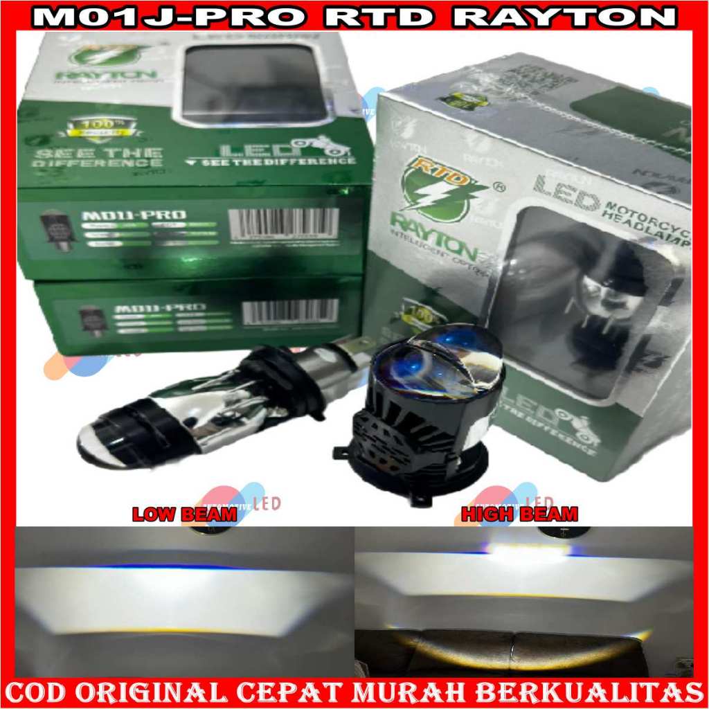 Jual RAYTON - ORIGINAL MINI PROJIE H4 M01J PRO BLUELENS 40 WATT LAMPU ...