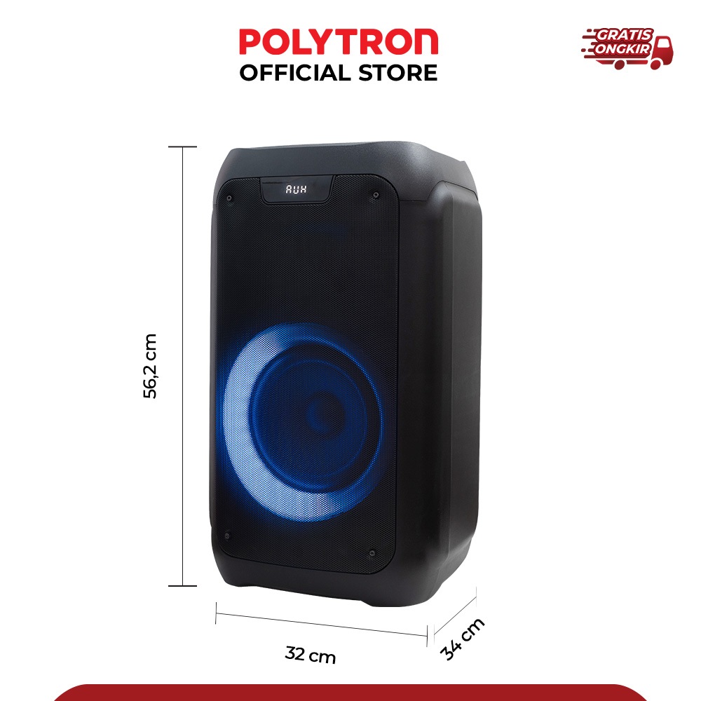 Jual Polytron Party Speaker Bluetooth Karaoke Portable Wireless PPS ...