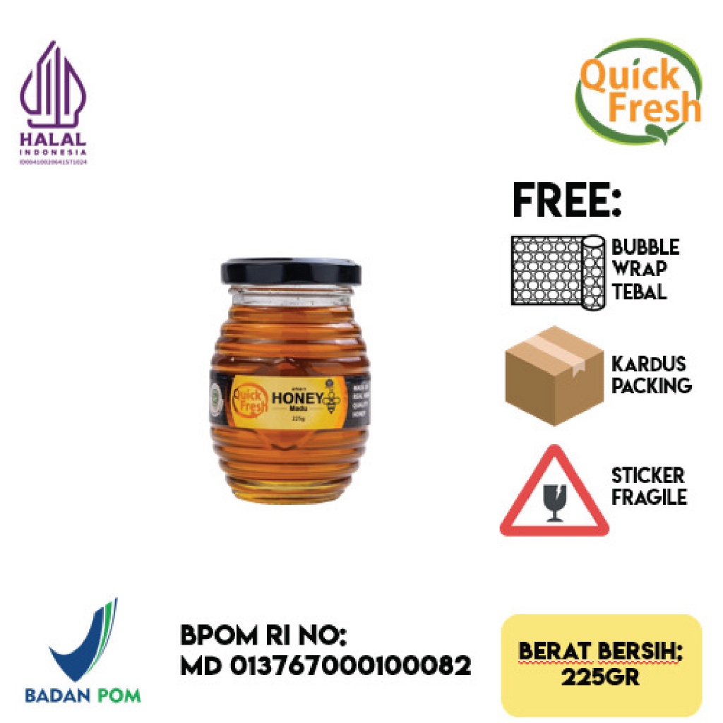Jual Quick Fresh Honey / Madu 225gr (Jar) | Shopee Indonesia