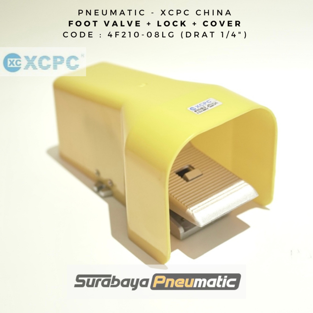 Jual Foot Valve Pneumatic - Foot Switch Angin + Lock + Cover - 4F210 ...