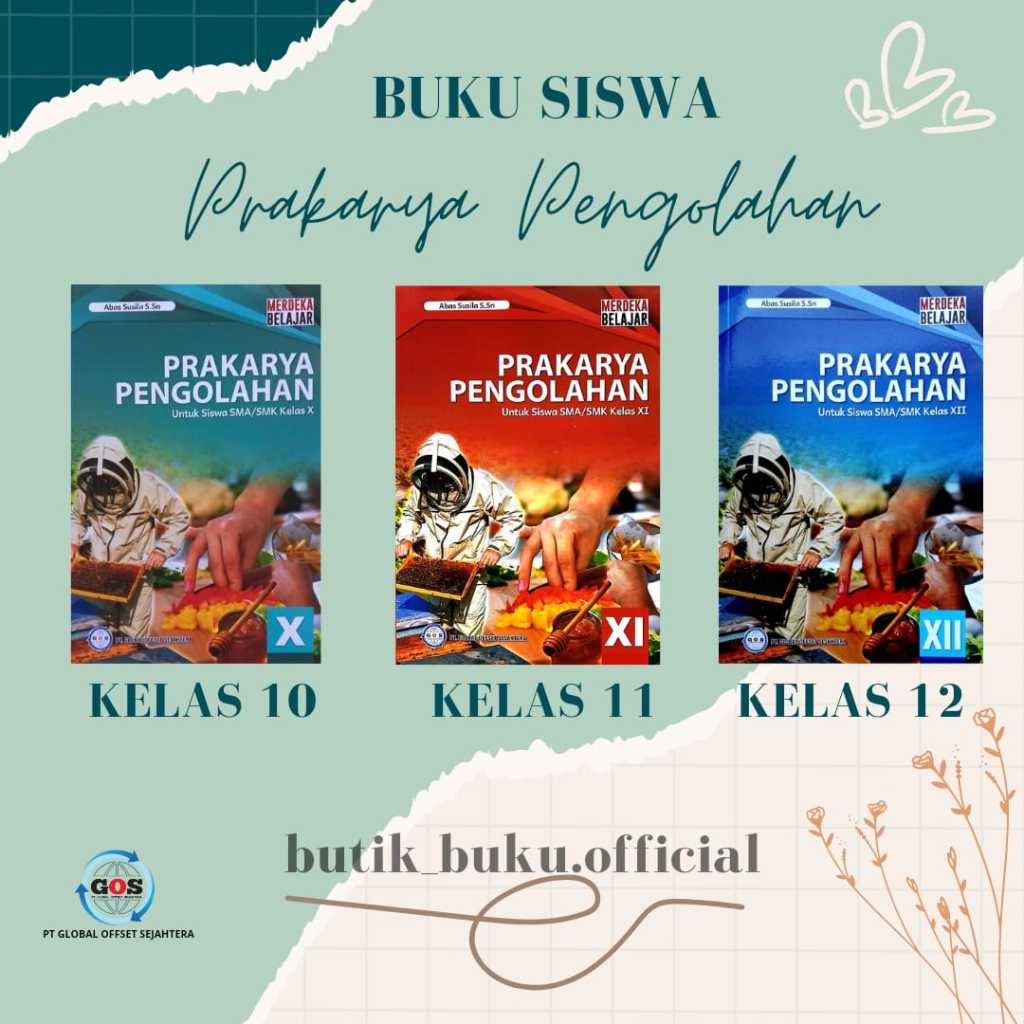 Jual BUKU SISWA PRAKARYA PENGGOLAHAN KELAS 10,11,12 KURIKULUM PENGGERAK-MERDEKA SMA/SMK/MA ...