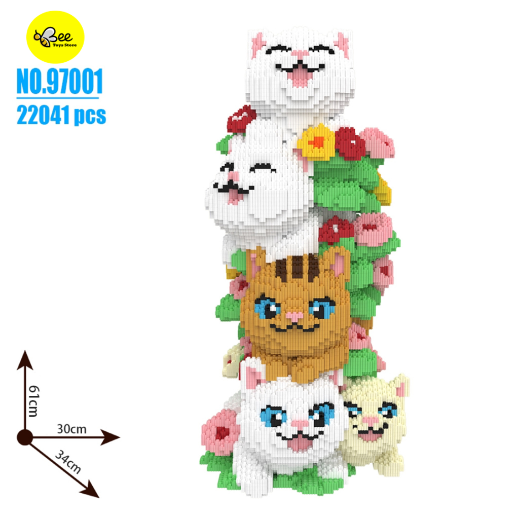 Jual BTS Nano Blocks Baby Cat, Building Blocks Cute Cat, Blok ...