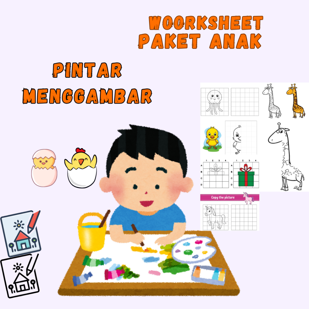 Jual Worksheet Paket Belajar Anak Pintar Menggambar Belajar Sambil ...