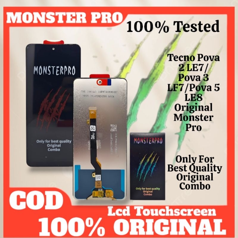 Jual LCD TOUCHSCREEN TECNO POVA 2 LE7/POVA 3 LF7/POVA 5 LE8 ORIGINAL ...