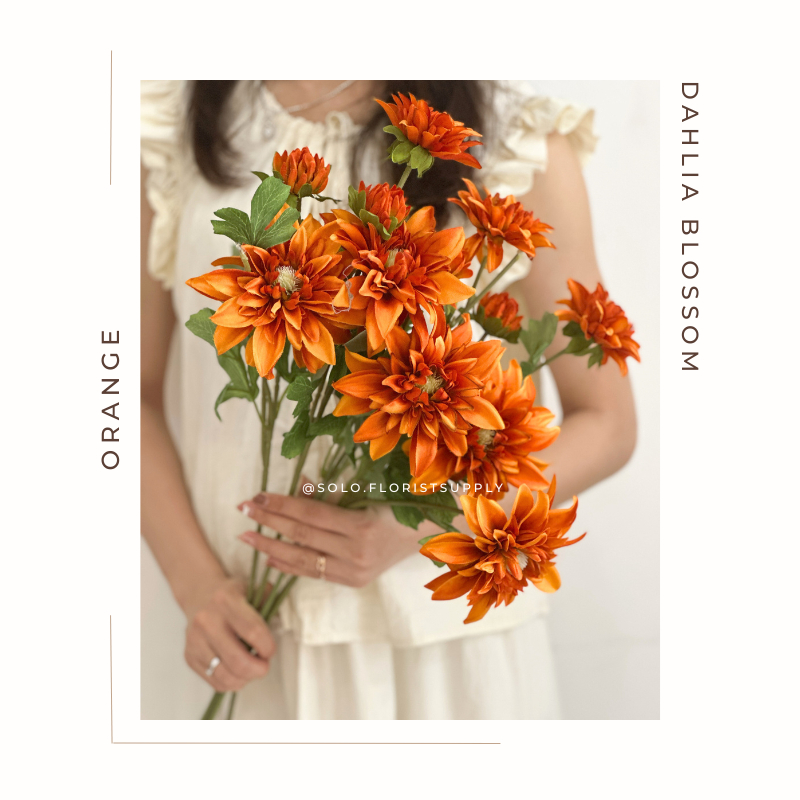 Jual 3CABANG DAHLIA BLOSSOM Bunga Ice Ball/artificial bunga dahlia ...