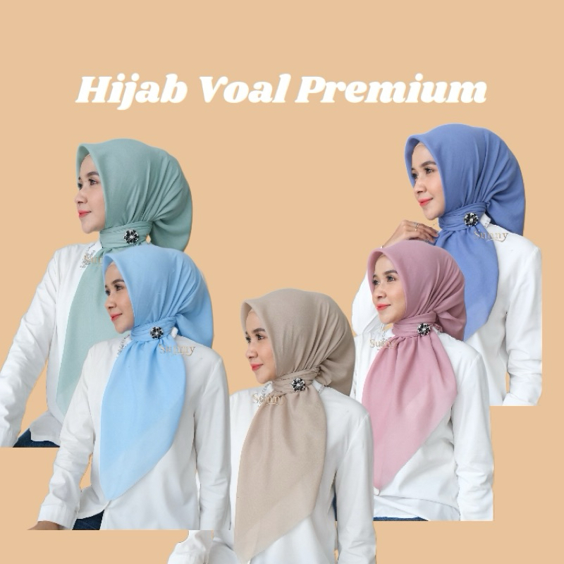 Jual Paris Voal Premium Hijab Polos | Shopee Indonesia