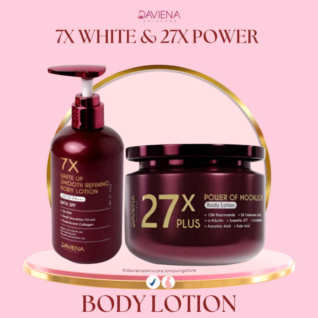 Jual BODY LOTION 27x PLUS POWER MOONLIGHT DAVIENA SKINCARE | Shopee ...