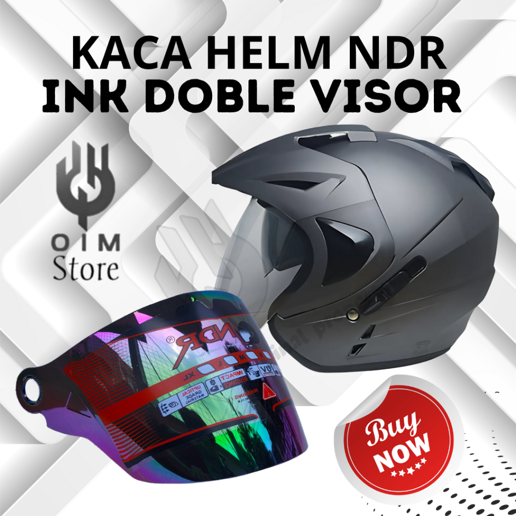 Jual Kaca Helm INK DOUBLE VISOR by NDR - Visor Warna Hitam-Bening untuk ...