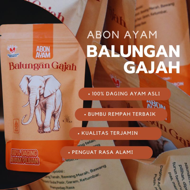 Jual ABON ASLI DAGING AYAM BALUNGAN GAJAH RASA ORIGINAL | Shopee Indonesia