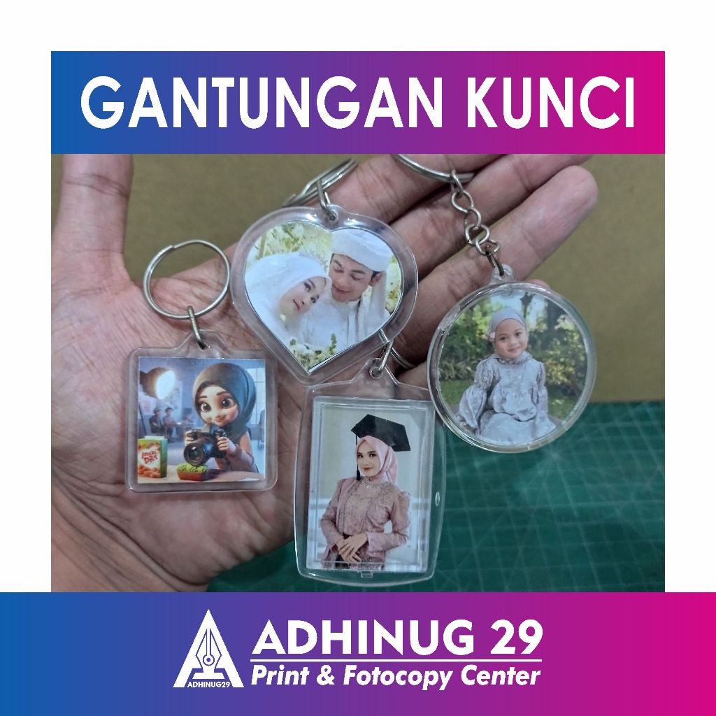 Jual GANCI AKRILIK INSERT PAPER │ GANTUNGAN KUNCI CUSTOM FOTO │ GANCI ...