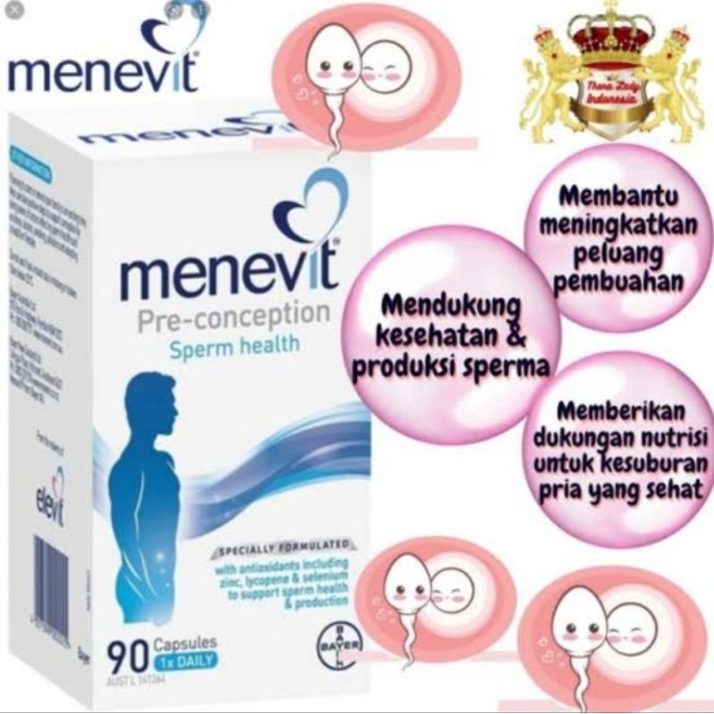 Jual Menevit isi 90 -Menevit Male Fertility 90 CAPSULES - ELEVIT MEN ...