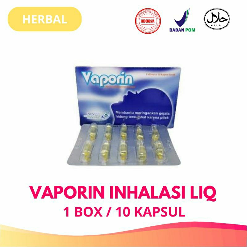 Jual Vaporin Dekongestan Inhalasi 10 Kapsul Meredakan Pilek Bayi dan ...