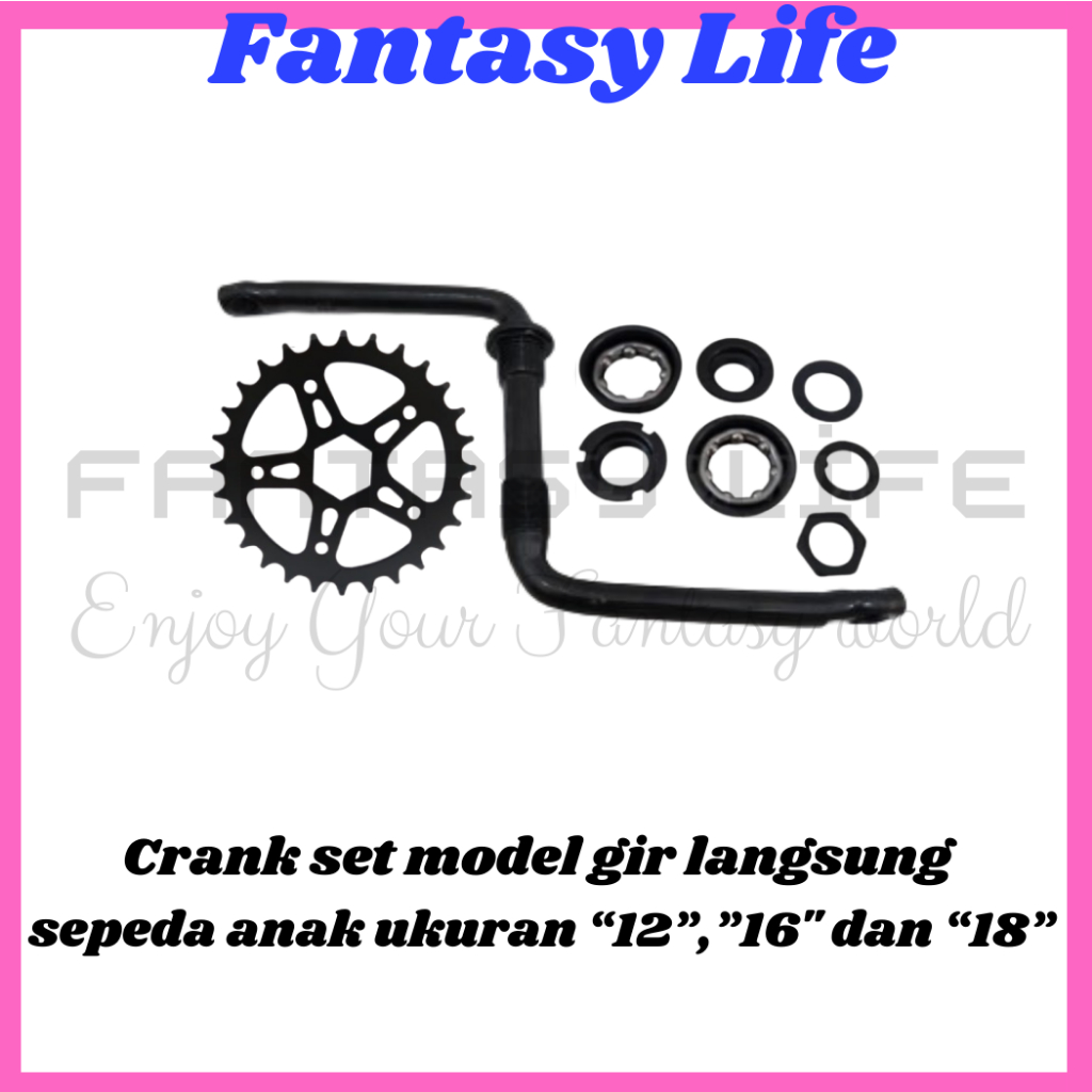 Jual Fantasy Crank set Crank Gir Langsung Sepeda Ukuran 16 12 16 18 ...