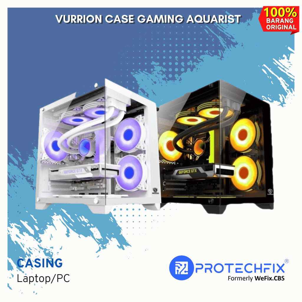 Jual VURRION AQUARIST PC Gaming Case | Casing Micro ATX Free 5 Fan RGB ...