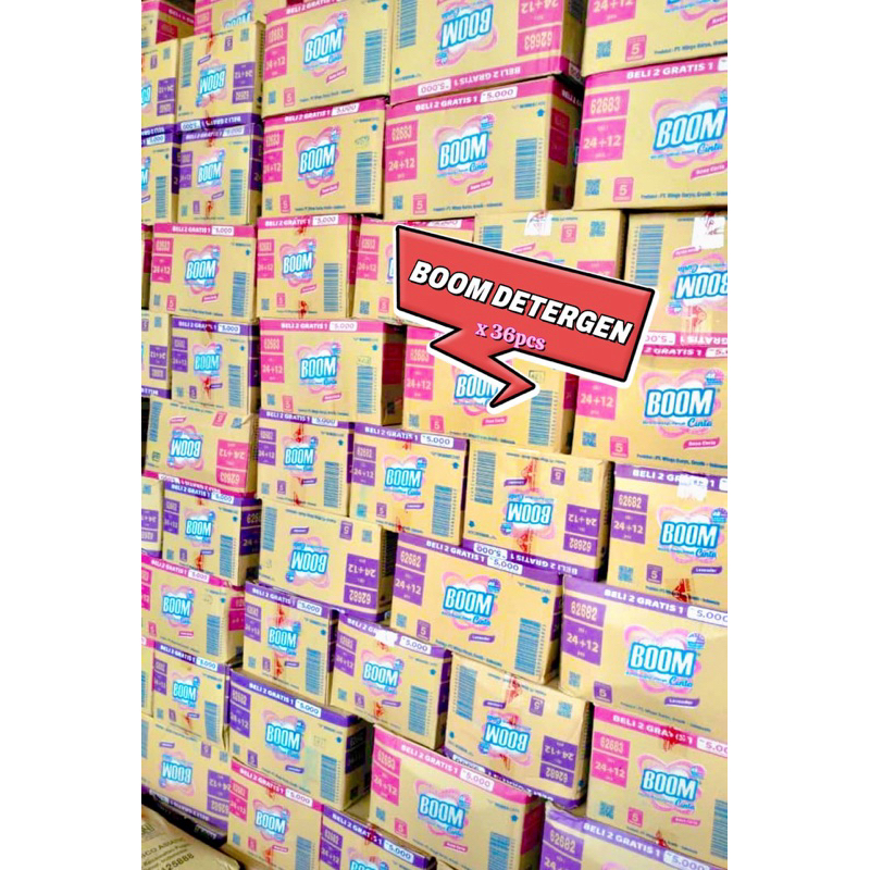 Jual ( Karton ) Boom Detergen Bubuk 5000 225gr isi 36pcs | Shopee Indonesia