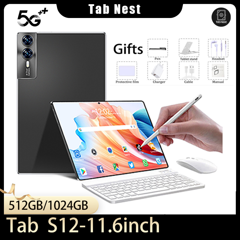 Jual [Free Keyboard + Mouse + Case]Tablet Android S12 11.6 Inch, RAM ...