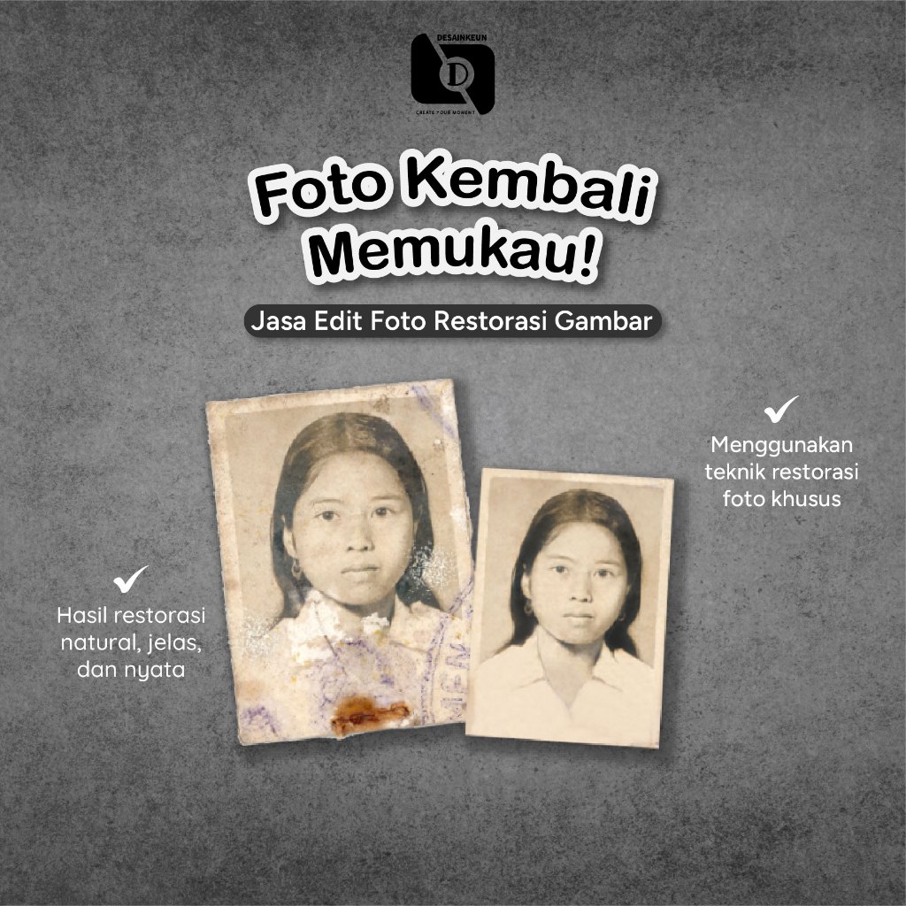 Jual Jasa Edit Foto Restorasi Perbaikan Foto Rusak atau Pudar dengan ...