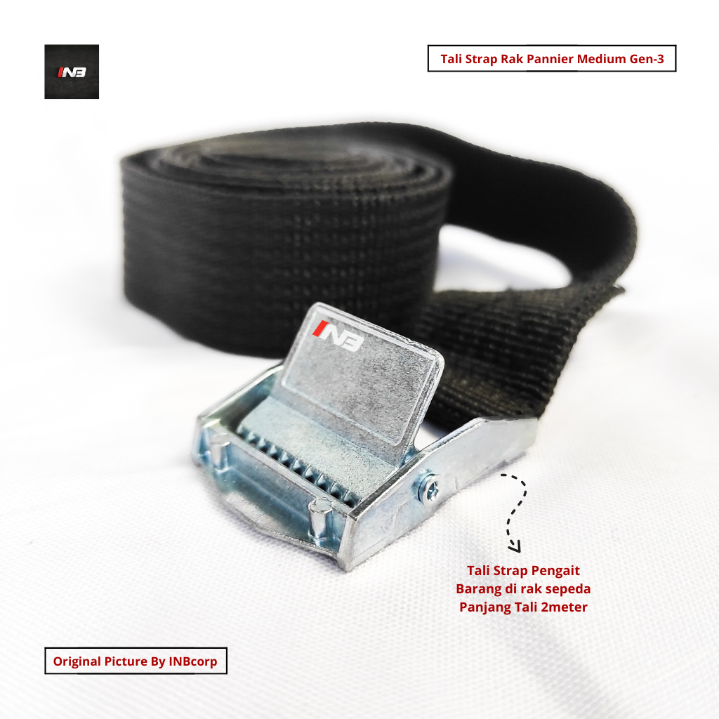 Jual Tali Strap Pengikat Barang Cargo Belt untuk Keranjang Rak sepeda ...