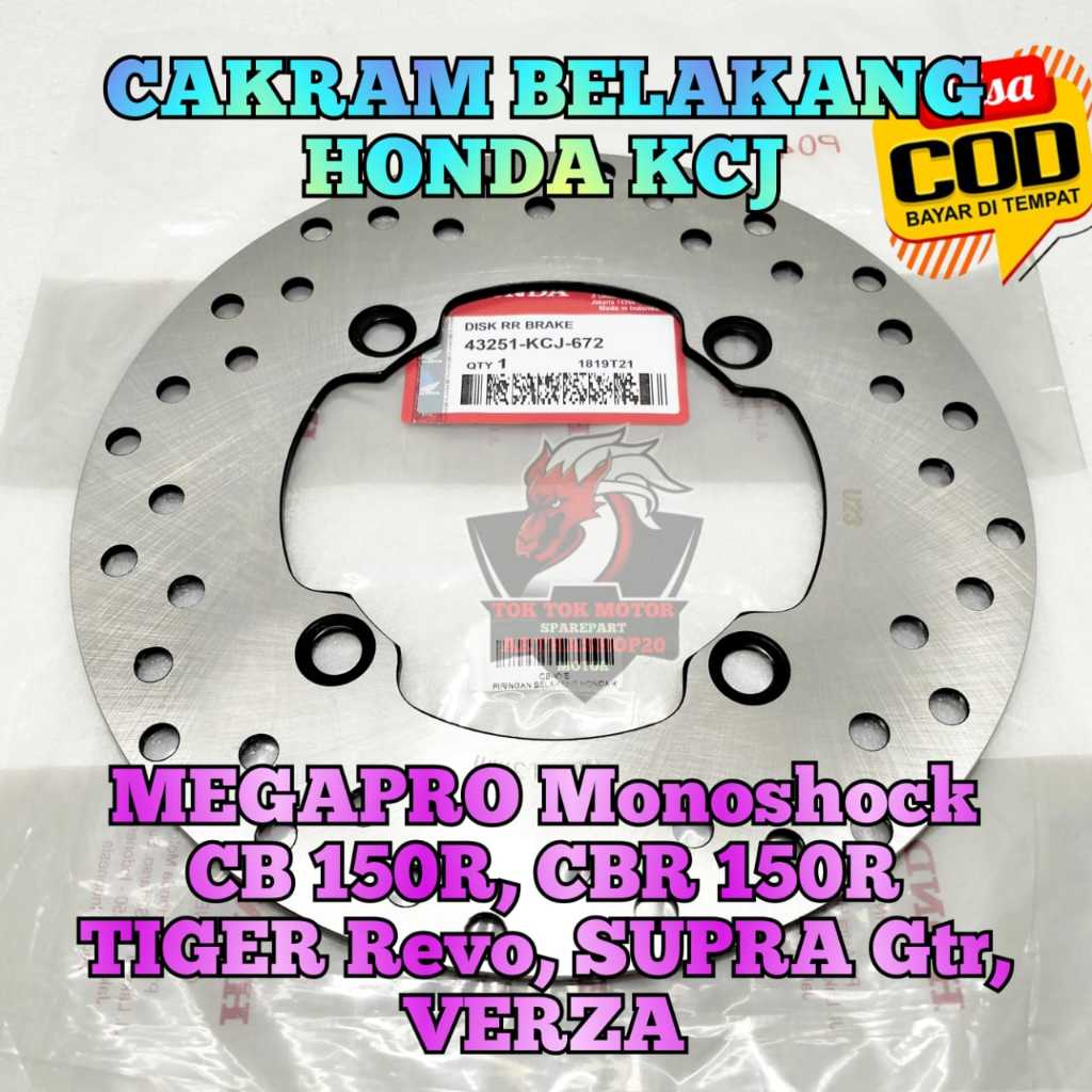 Jual Piringan BELAKANG KCJ / Kye Motor HONDA TIGER Revo , New MEGAPRO MONOSHOCK , VERZA , CB 150 ...