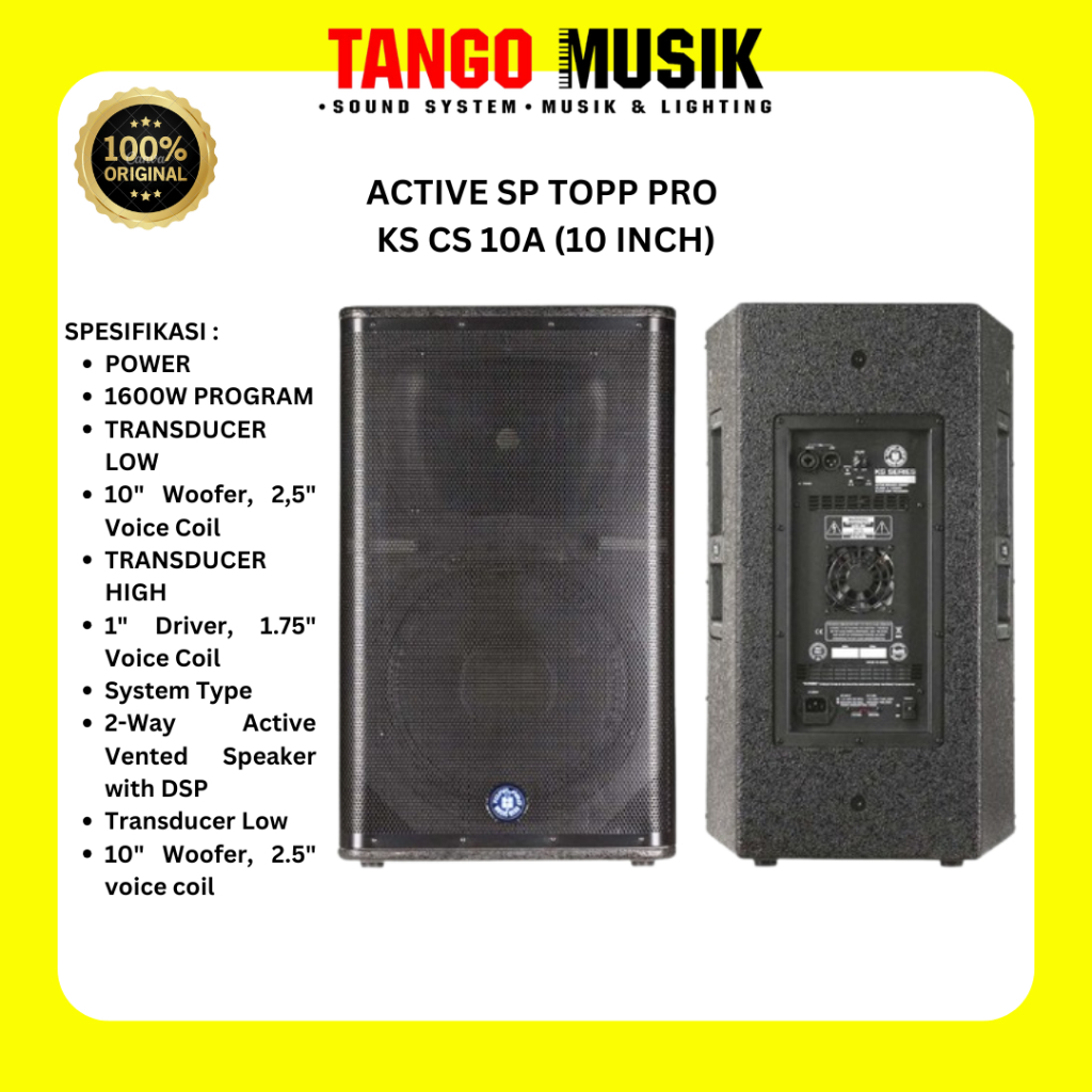 Jual Active Speaker Topp Pro KS CS 10A (10 Inch) Original Harga 1 PCS / SPEAKER AKTIF 10 INCH ...