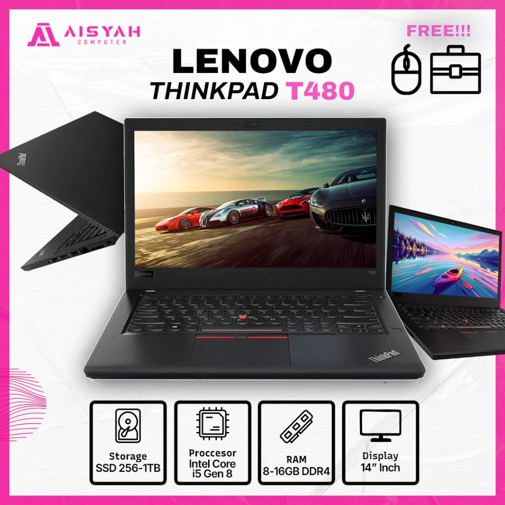 Jual Laptop Lenovo Thinkpad T450/T460/T470/T480/T490 / Core i5/i7 Gen 8 ...