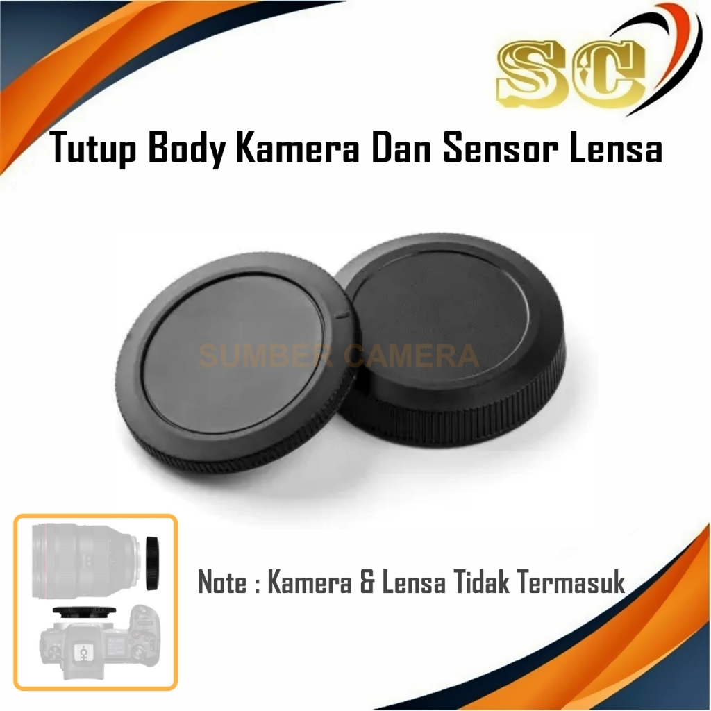 Jual Body Cap and Rear Cap for Canon EOS R RF Mount / Tutup Body Kamera ...
