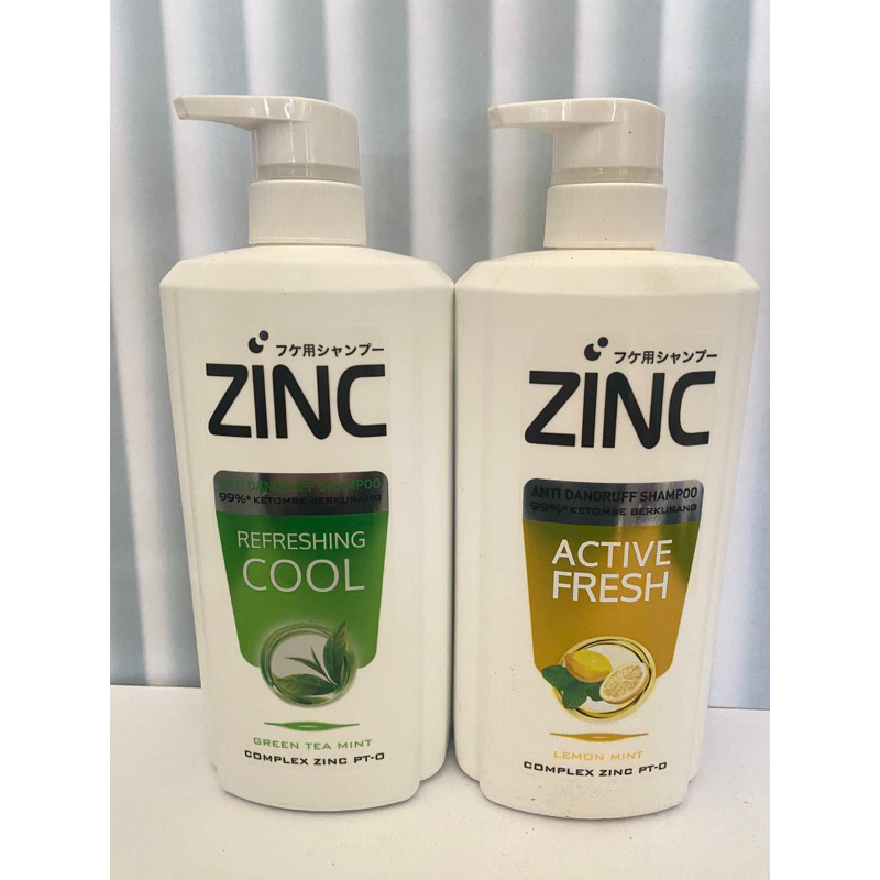 Jual ZINC Shampoo Anti Dandruff Refreshing Cool | Active Fresh 680ml ...