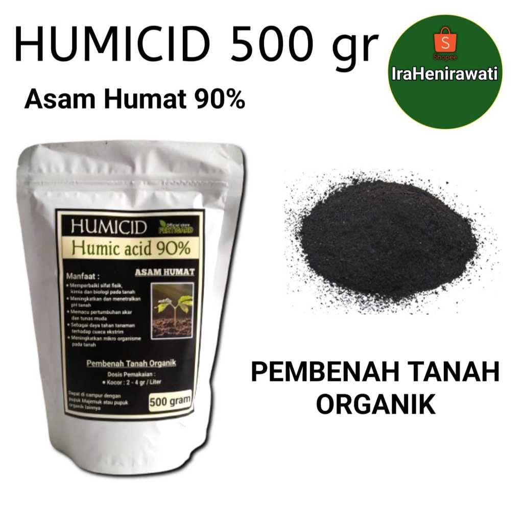 Jual Pupuk Organik Asam Humat HUMICID 500 gram Pembenah Tanah Untuk Kesuburan Tanaman ...