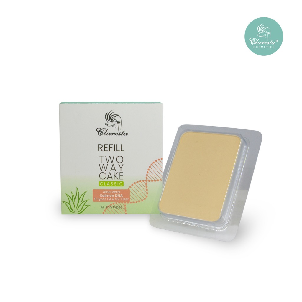 Jual Claresta Refill Two Way Cake Classic 15g Bedak Padat Full Coverage ...