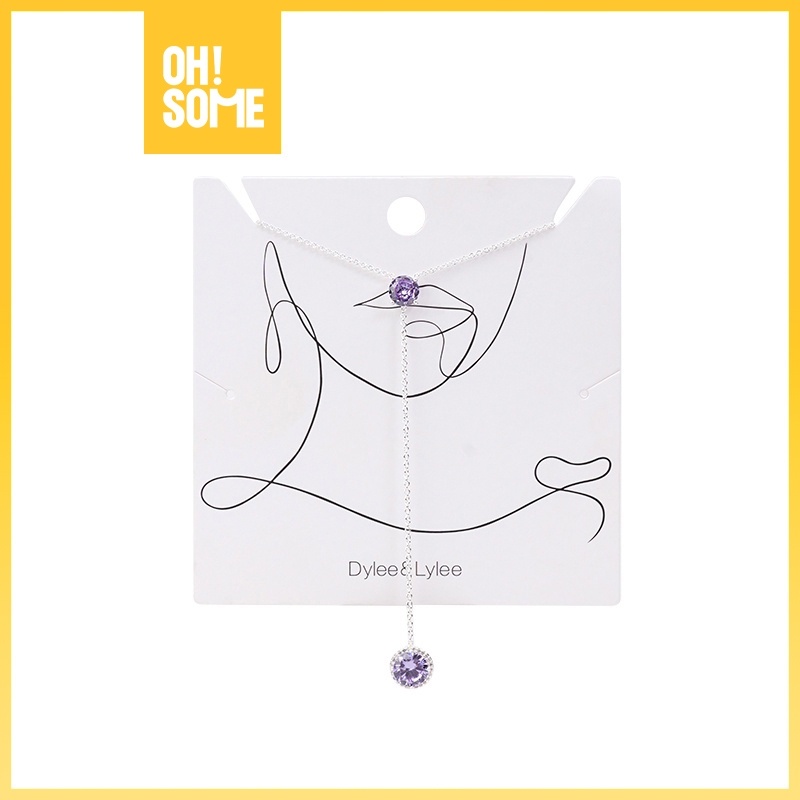 Jual OHSOME YG TE041 Kalung Pendek Perak Simpel dengan Desain Elegan ...