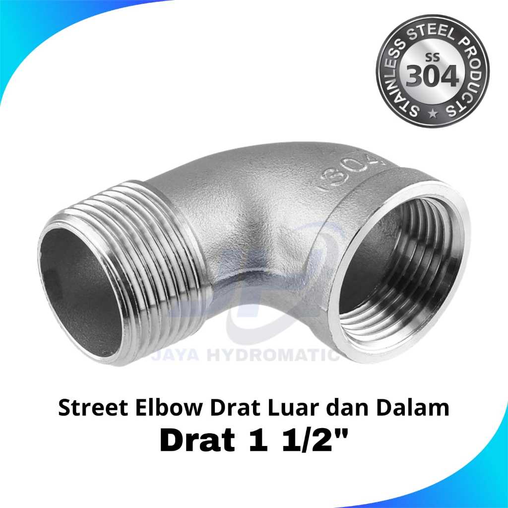 Jual Street Elbow Stainless 304 Drat 1 1/2" / Elbow Drat Luar Dan Dalam ...