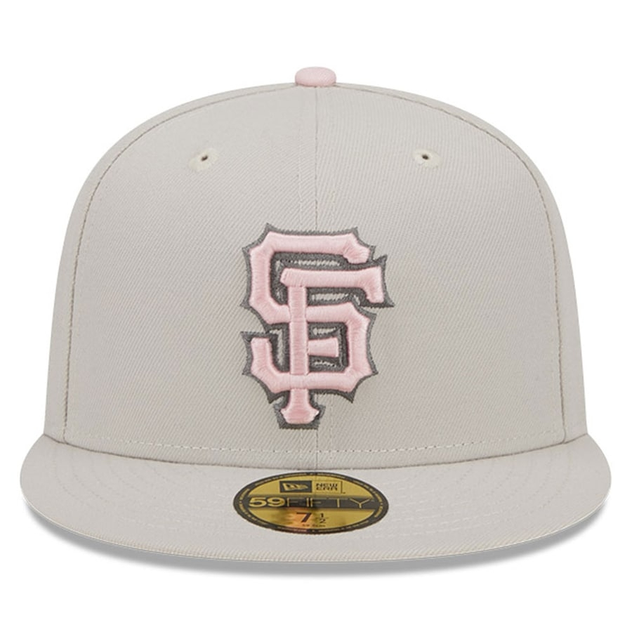 Jual Topi Fit SF San Fransisco Giants Cream Pink Bordir Fitted Build Up ...
