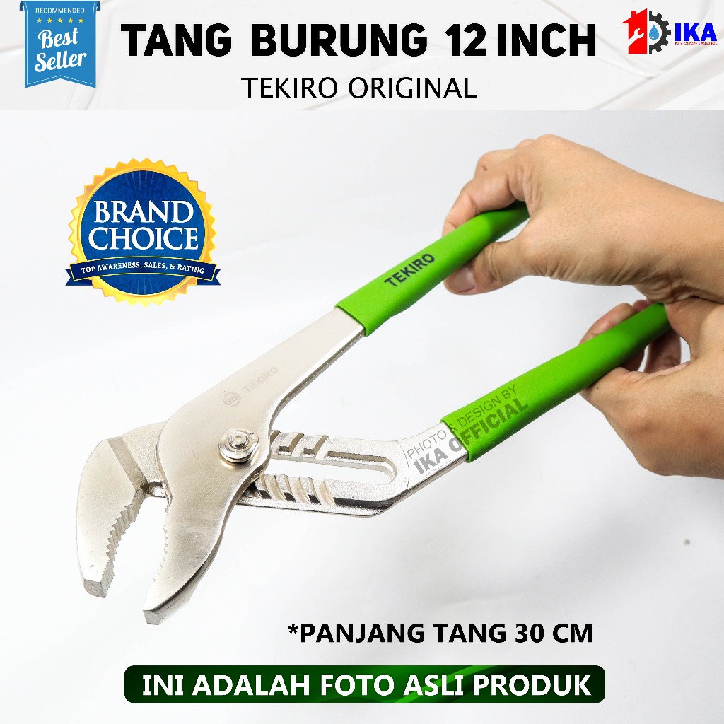 Jual TANG BURUNG 12 INCH TEKIRO (A6) / WATERPUMP PLIERS 12" / Tekiro ...