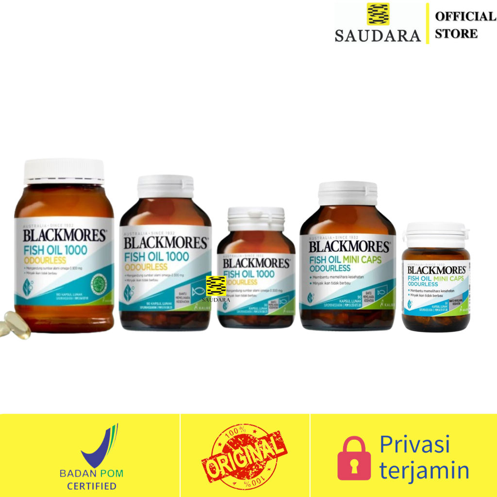 Jual Blackmores Odourless Fish Oil 1000 30 90 180 - Blackmores ...