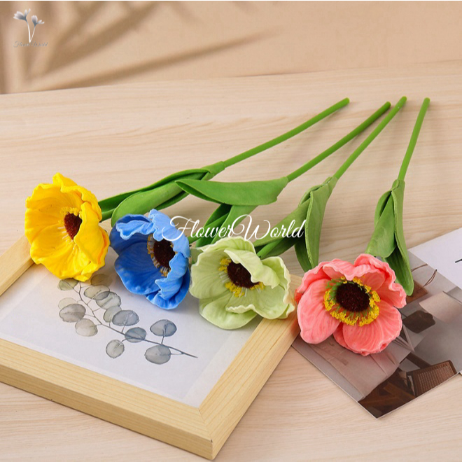 Jual [FlowerWorld]Artificial Bunga Poppy 1 Tangkai Bunga Palsu Bahan ...