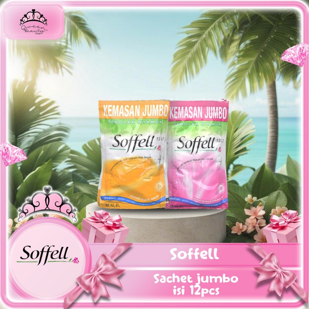 Jual Soffell Jumbo Sachet Renceng (isi 12pcs) | Bunga Geranium | Kulit ...