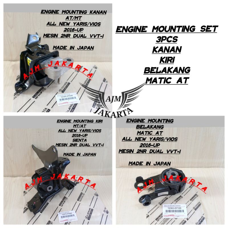 Jual Engine mounting set Toyota Sienta All New yaris vios 2016-up Matic ...