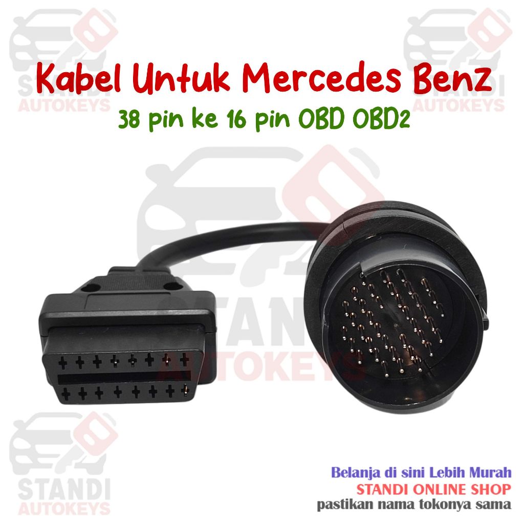 Jual Kabel Converter Adapater Mercedes Benz Mercy 38 pin to 16 pin OBD ...