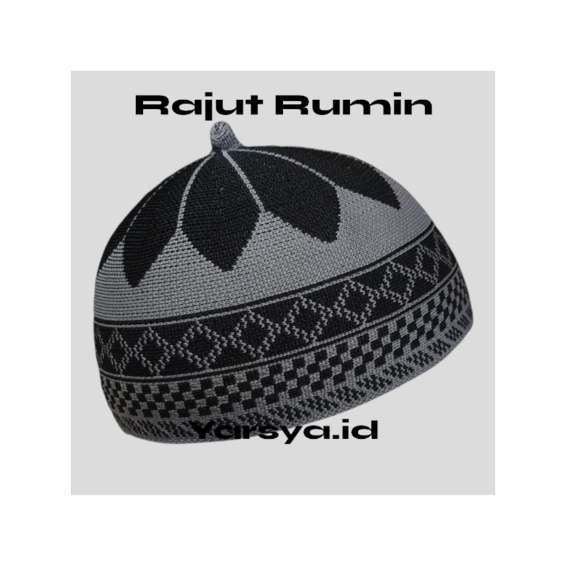 Jual Yarsya Peci Motif Rajut Rumin Bahan Semi Katun Ukuran Dewasa ...