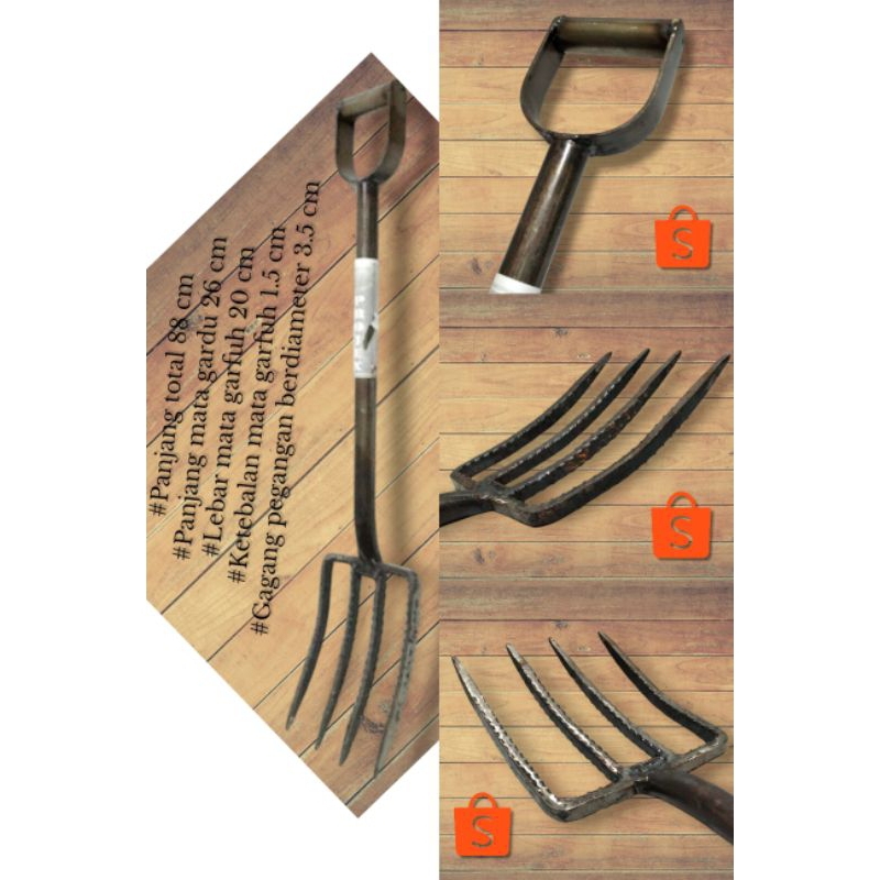 Jual Garfu Injak Garfu Tanah Super Kuat 4 Mata Ready Stok | Shopee ...